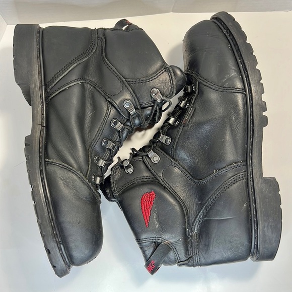 Red Wing Shoes | Shoes | Red Wing Steel Toe 97 Mens Black Work Boots ...